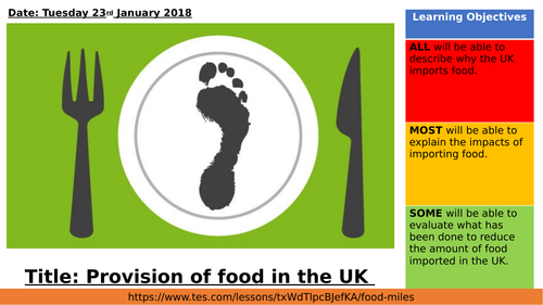 UK Resources Food Miles and Management | Teaching Resources