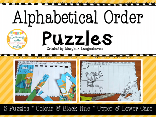 Alphabetical Order Puzzles | Teaching Resources