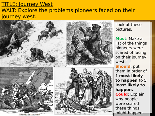 2X why move west & journeying west (American West (Edexcel history 9-1 ...