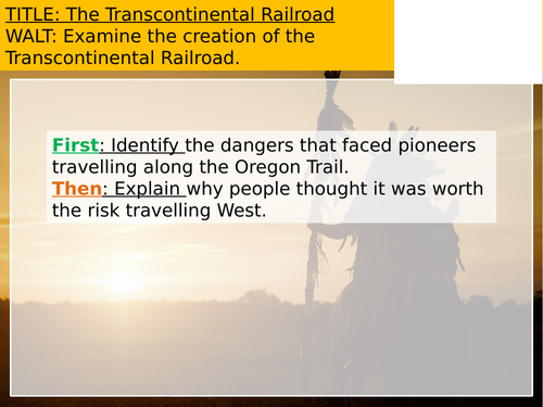 Transcontinental Railroad (American West (Edexcel history 9-1 ...
