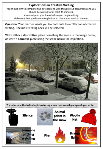 Explorations in Creative Writing Tasks | Teaching Resources