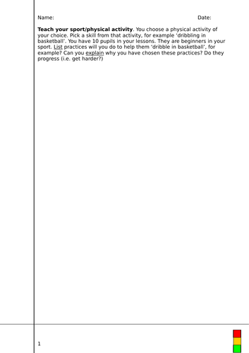 PE Pack of non-doer worksheets | Teaching Resources