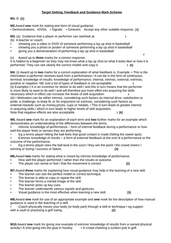 AQA GCSE exam questions - Sports Physchology | Teaching Resources