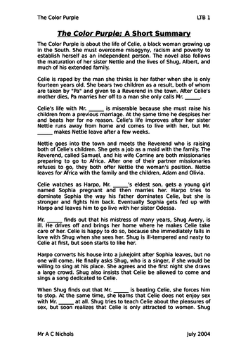 The Color Purple - here is pretty much everything you could ever want ...