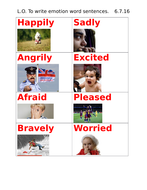 Emotion Word Sentence Starter IWB slides and activities. | Teaching ...