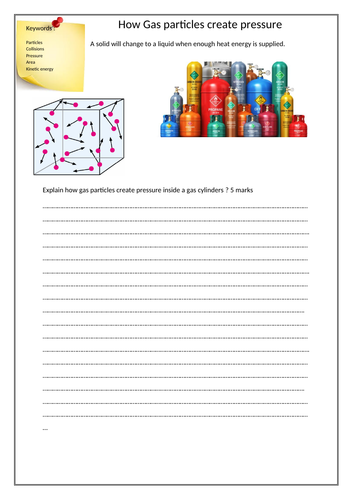 GCSE 9-1 pressure in gases | Teaching Resources