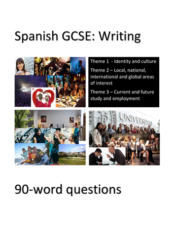 Spanish GCSE - Writing support bundle. | Teaching Resources