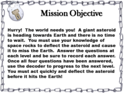 Space Rocks: Science Escape Room (Comets, Meteors, Asteroids, etc ...