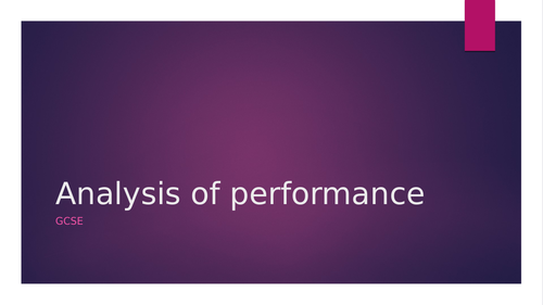 AQA GCSE PE Analysis of Performance New Spec - Templates | Teaching ...