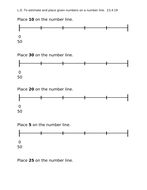 Year 2, estimation, placing numbers on a number line within 100, IWB ...