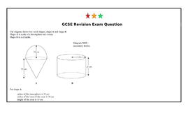 GCSE Exam Questions on Volume | Teaching Resources