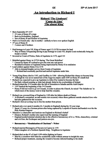 Richard I resource pack - A Level History | Teaching Resources