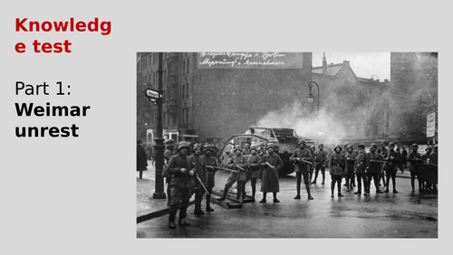 Revision quiz - Weimar unrest & birth of the Nazi Party | Teaching ...
