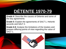 Detente and the SALT treaties. GCSE Cold War and Superpower relations ...