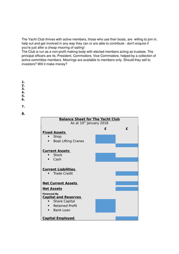 Very easy to use and teach Balance Sheets for BTEC, Tech Award & GCSE ...