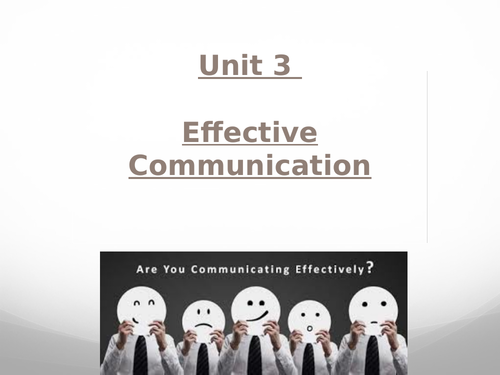 Health and Social Care- Developing Communication Lesson 1 | Teaching ...