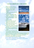 Explanation text about clouds comprehension activity. Weather ...