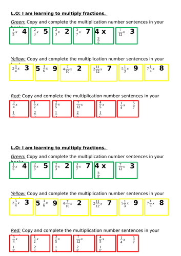 KS2 Year 5 Multiplying fractions | Teaching Resources