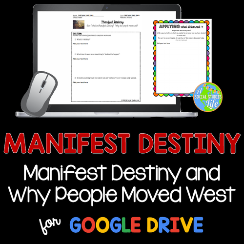 Manifest Destiny and Reasons Why People Moved West | Teaching Resources
