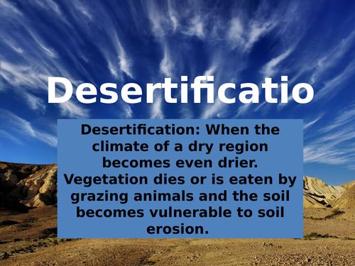 Theme 3 - Desertification - lesson 1 | Teaching Resources