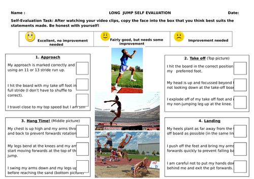 Self/Peer Assessment Long Jump | Teaching Resources Self/Peer Assessment Long Jump | Teaching Resources