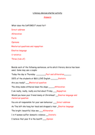 DAFOREST literary devices starter activity | Teaching Resources