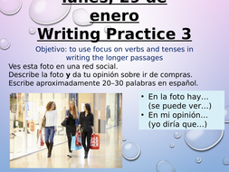 GCSE Spanish Edexcel Writing Practice 3 (new GCSE) | Teaching Resources