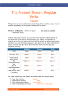 Spanish Present Tense - A series of worksheet covering regular ...