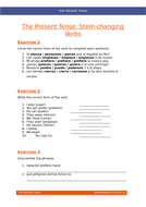 Spanish Present Tense - A series of worksheet covering regular ...