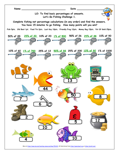 Percentages KS2 Y6 Percentages of Amounts inc. Word Problems, Missing ...