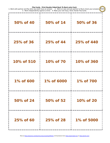 Percentages KS2 Y6 Percentages of Amounts inc. Word Problems, Missing ...