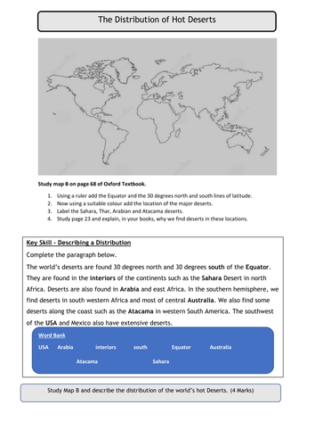 Desert Distribution and Climate GCSE AQA 9-1 Living World. Full lesson ...