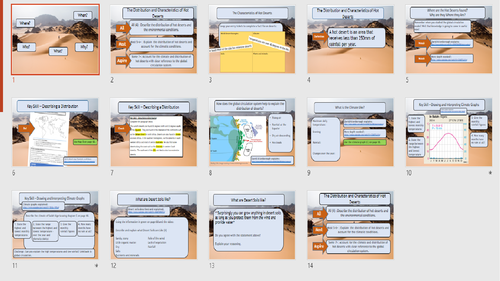 Desert Distribution and Climate GCSE AQA 9-1 Living World. Full lesson ...