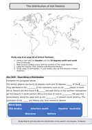 Desert Distribution and Climate GCSE AQA 9-1 Living World. Full lesson ...