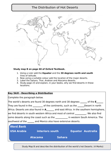 Desert Distribution and Climate GCSE AQA 9-1 Living World. Full lesson ...