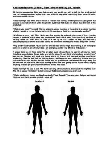 Narrative Writing: Characterisation Worksheets | Teaching Resources