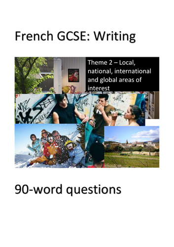 New French GCSE - Writing exam practice: 90 word questions | Teaching ...
