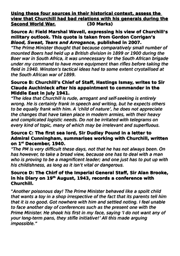 OCR A-Level History Unit Y113 - Lessons 19-20 - Churchill as Wartime ...