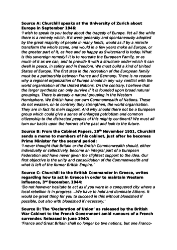 OCR A-Level History Unit 1 Y113 - Lesson 24 - Churchill and post-war ...