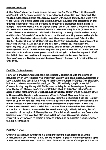 OCR A-Level History Unit 1 Y113 - Lesson 24 - Churchill and post-war ...
