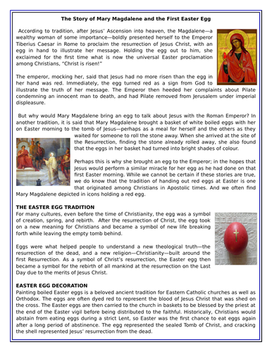 The Story of Mary Magdalene and the First Easter Egg - Reading ...