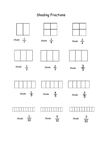 Shading fractions Presentation and worksheet | Teaching Resources Shading fractions Presentation and worksheet | Teaching Resources