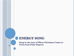 Energy Song KS1 KS2 First Level Second Level | Teaching Resources