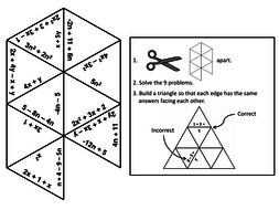 Combining Like Terms Game: Math Tarsia Puzzle | Teaching Resources