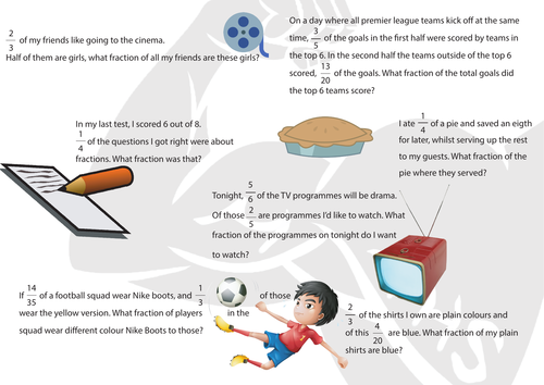 Multiplying Fractions in Context - Worded Problems | Teaching Resources