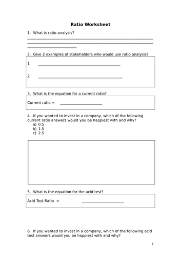 Statement of Financial position (Balance Sheet) and Liquidity ...