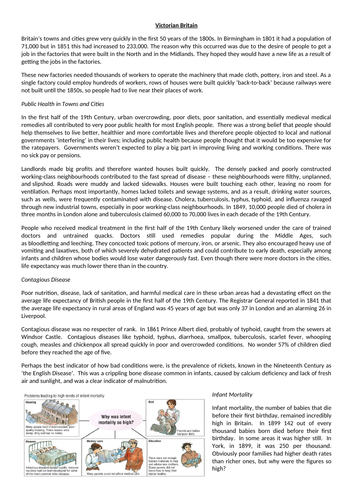 Public Health in Victorian Britain | Teaching Resources