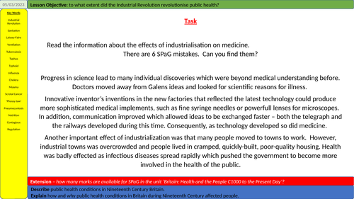 Public Health in Victorian Britain | Teaching Resources