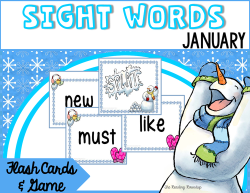 Winter Sight Words Flash Cards and Game | Teaching Resources
