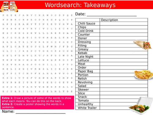 Takeaways Wordsearch Puzzle Sheet Keywords Settler Starter Cover Lesson ...